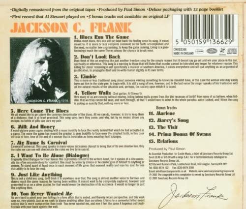 Jackson C. Frank - Jackson C. Frank (Remastered)[CD] – Cool Discs Music