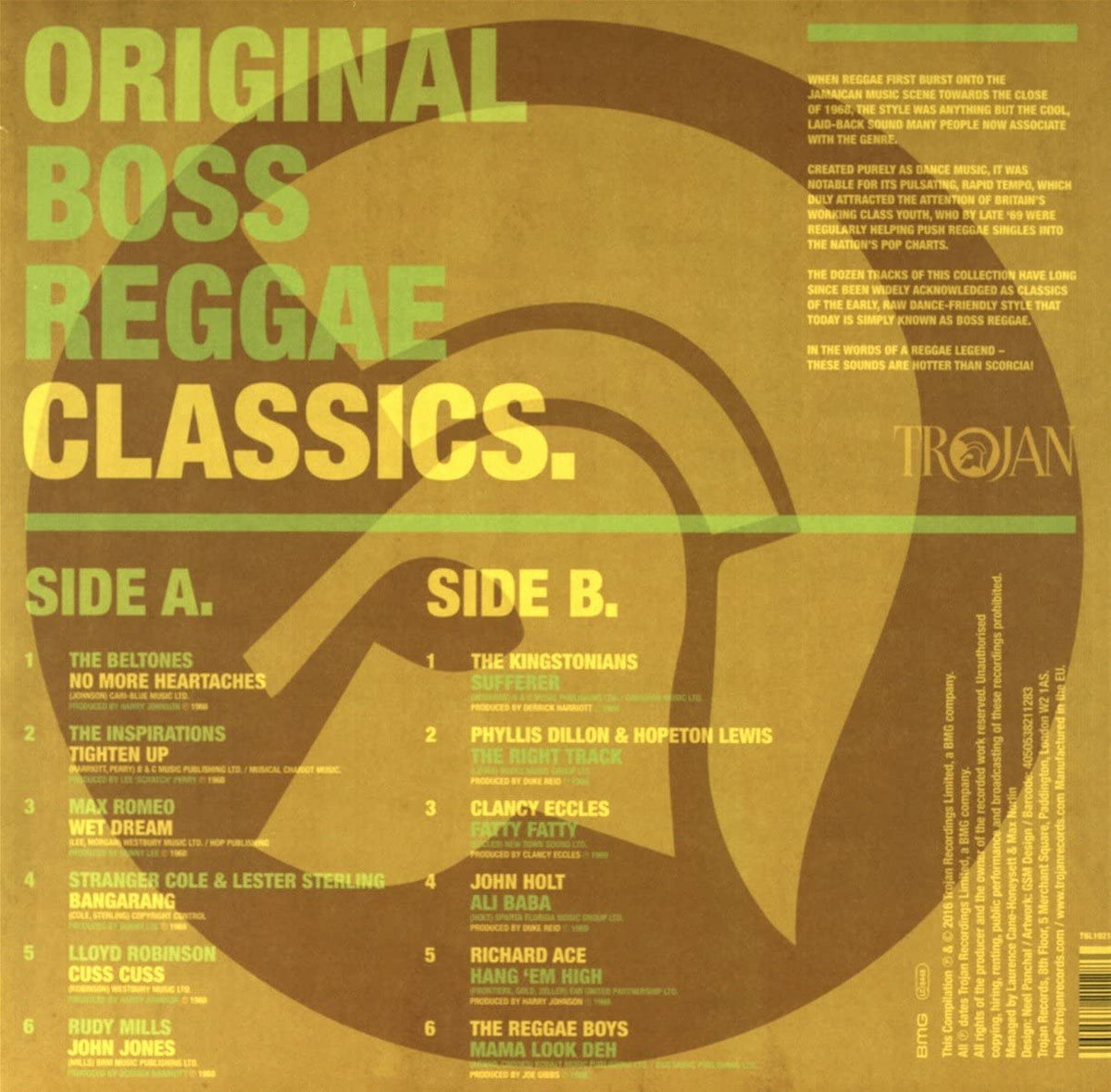 Trojan - Original Boss Reggae Classics [VINYL] – Cool Discs Music